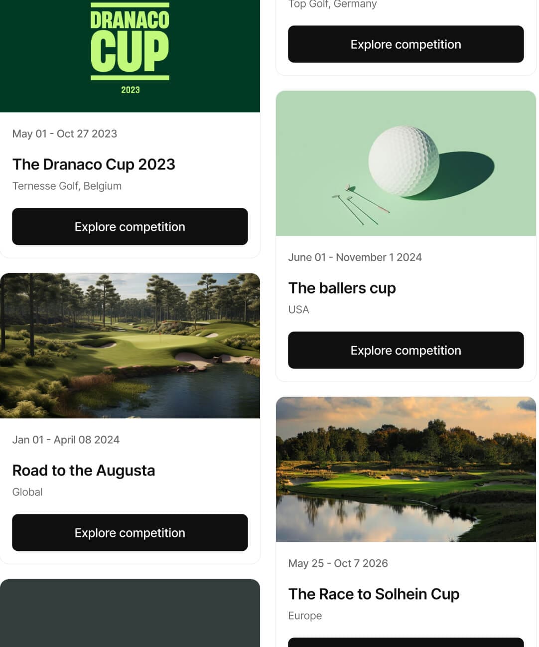 WAMP: set up your own golf tournament - WAMP